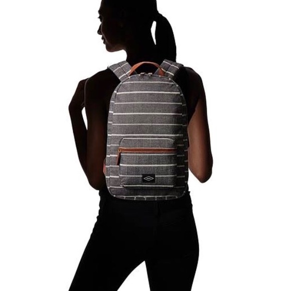 Fossil | Bags | Fossil Backpack Phoebe Chambray Navy Indigo Stripe ...